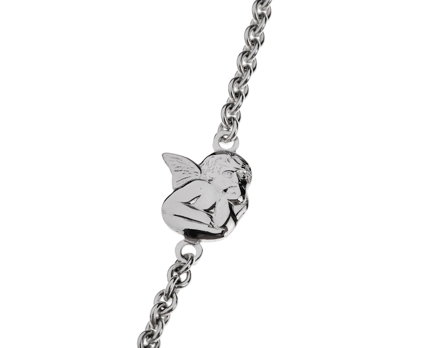 Selezione Zanolli Bracciale Angelo oro 750‰ con piastrina rettangolare ...