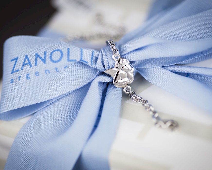 Selezione Zanolli Bracciale Angelo oro 750‰ con piastrina rettangolare ...