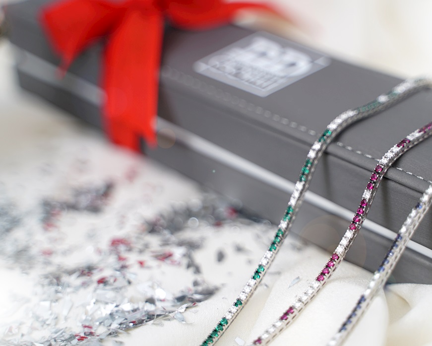 Davite & Delucchi Bracciale Tennis oro 750‰ e diamanti ct. 0.85 e ...