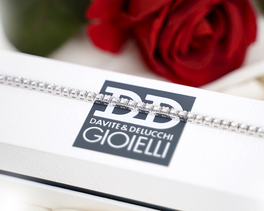 Davite & Delucchi Bracciale Tennis oro 750‰ e diamanti ct. 2.10 ...