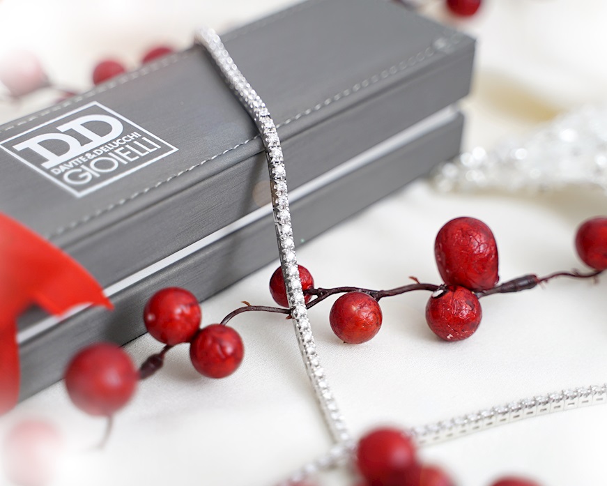 Davite & Delucchi Bracciale Tennis oro 750‰ e diamanti ct. 3.00 ...